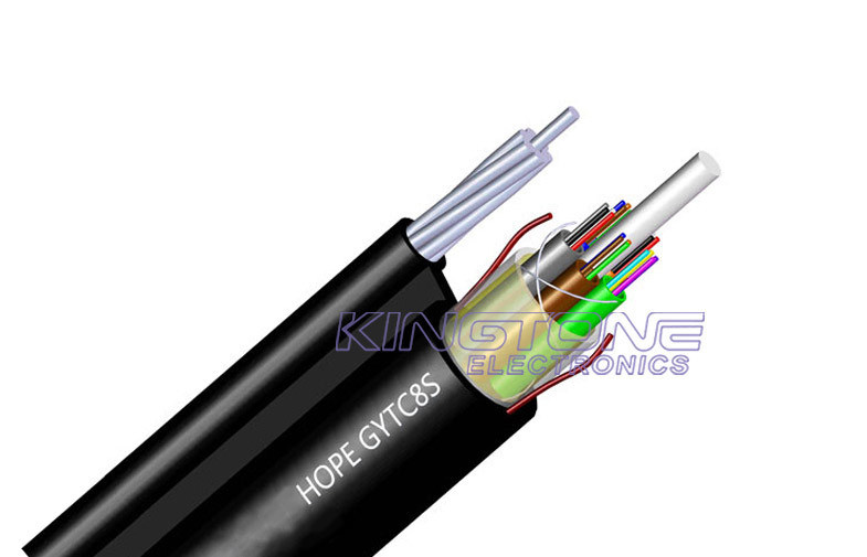 water resistant 5 Core Optic Fiber Cable 13.5 mm with IEC 60794-1 Standard
