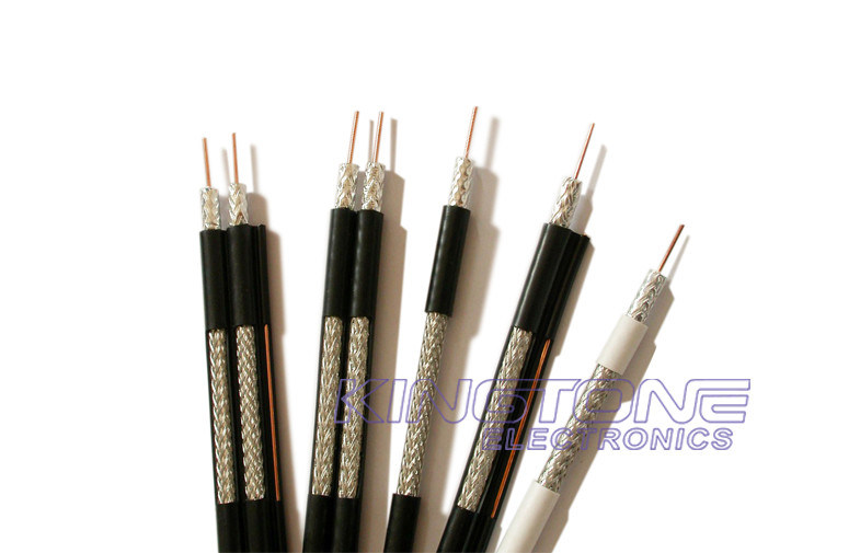 Jelly PE RG59 CATV Coaxial Cable 20 AWG CCS 95% AL Braiding Cable for ...
