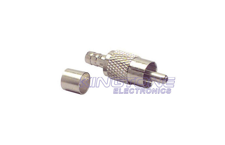Female RCA Coaxial Cable Connectors with Panel Mount Jack Crimp Plugs ...
