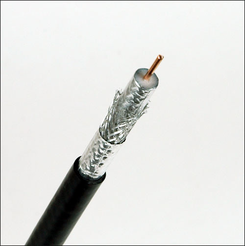 RG11 Tri. Shielded CATV Coaxial Cable 14 AWG CCS 60% AL Braid CM Rated PVC Jacket