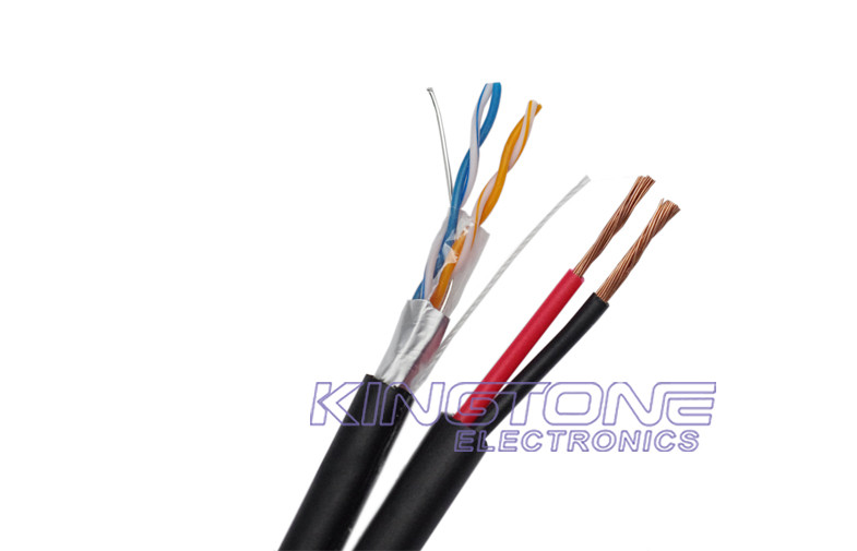 CAT5E with Stranded CCA Power 16 × 0.25mm Siamese Security Camera Cable