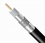 RG6 Tri. Shielded CATV Coaxial Cable 18AWG CCS 77% Aluminum Braiding ...